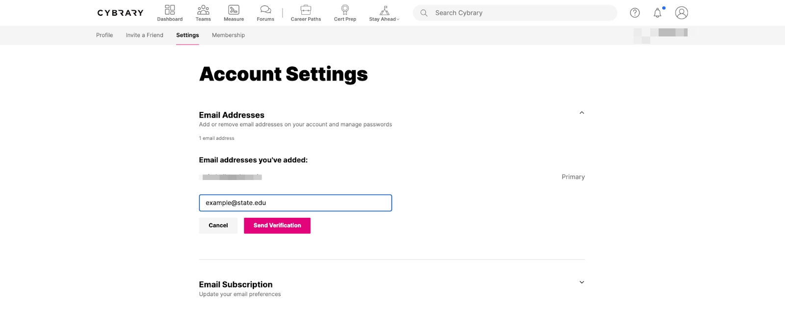 Cybrary Impact Hub Discount Program