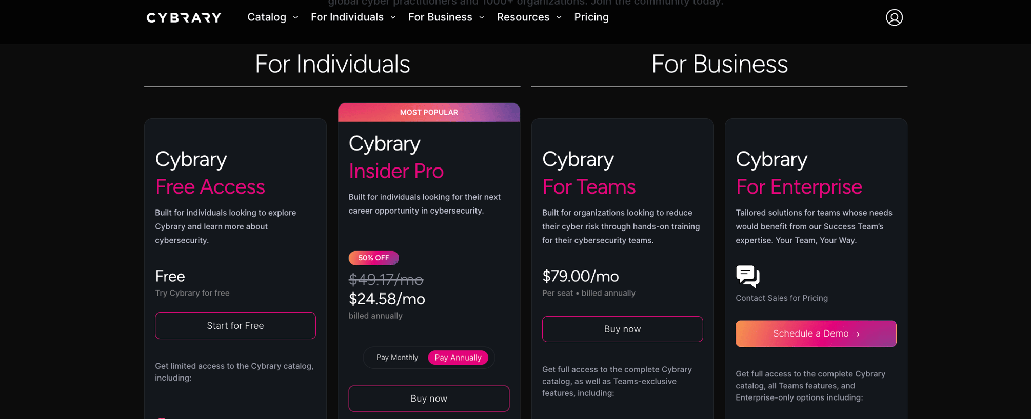 Upgrade to Cybrary Insider Pro and Accepted Payment Methods