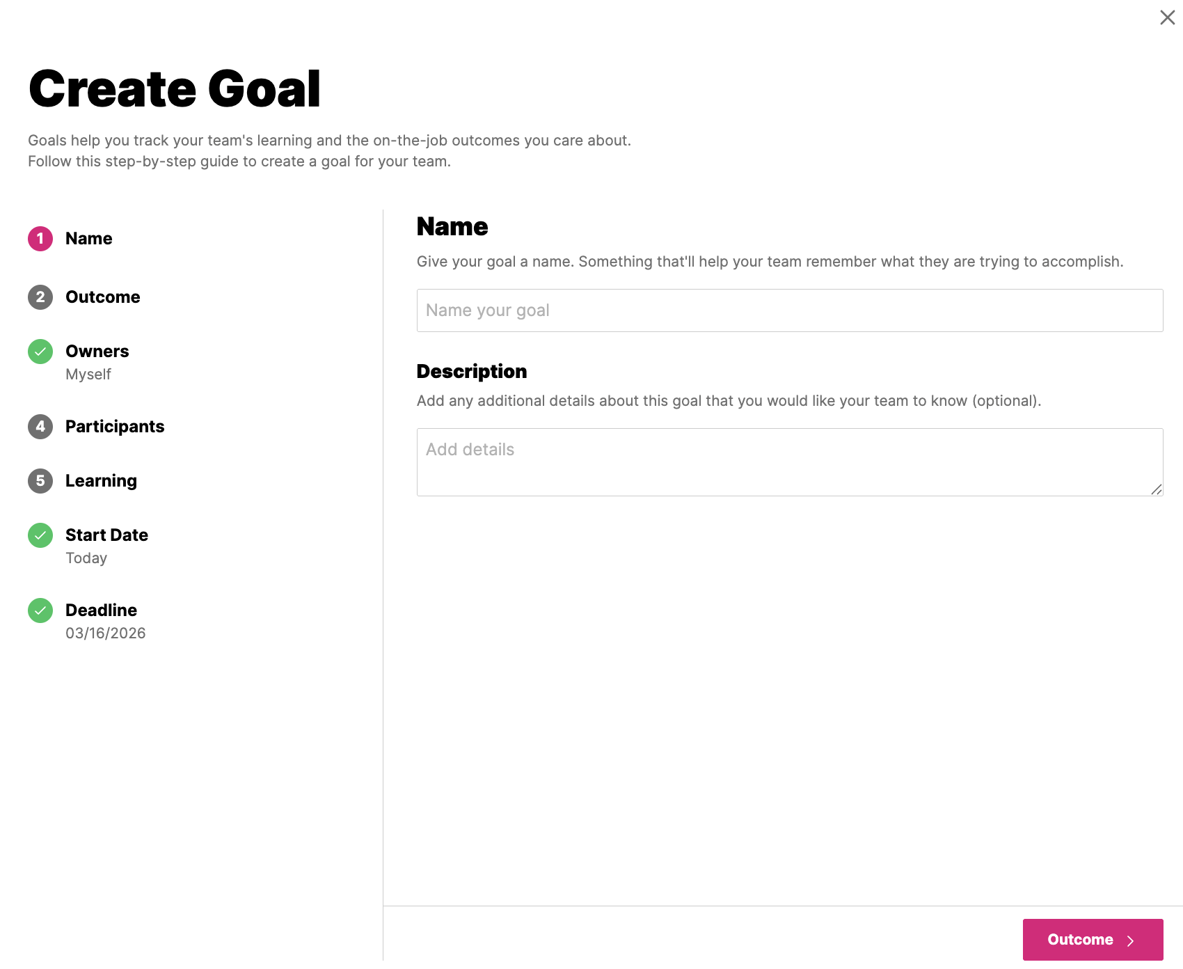 Cybrary for Teams: Assigning Goals